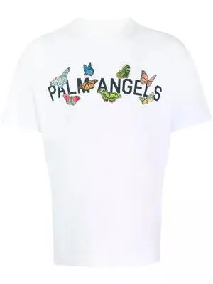 Palm Angels Butterfly Logo Print T-shirt