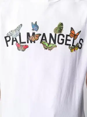 Palm Angels Butterfly Logo Print T-shirt