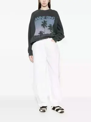 ANINE BING Miles Washed Sweatshirt - Grey