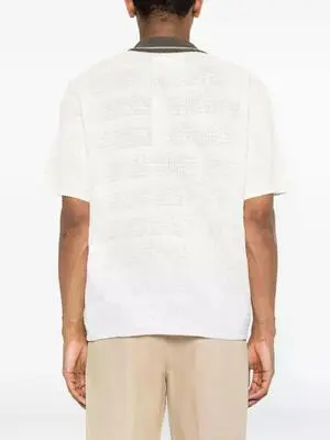 SAMSOE SAMSOE Sapercy Button Trim Polo Shirt - Neutrals