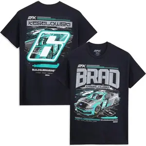CLASSIC INK Brad Keselowski #6 Buildsubmarines.com T-shirt - Black