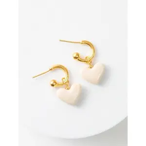 NOONDAY Convertible Heart Huggie Earrings - Gold