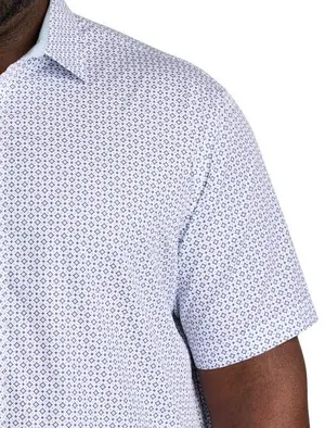 SYNRGY BY DXL Big & Tall Micro Diamond Print Sport Shirt V2