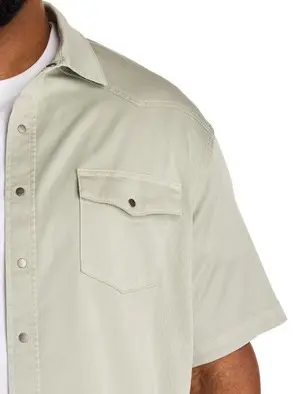 TRUE NATION BY DXL Big & Tall Western-inspired Sport Shirt - Belgian Block