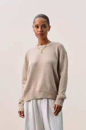 Naked Cashmere Kaia Crewneck Cashmere Sweater - Flax