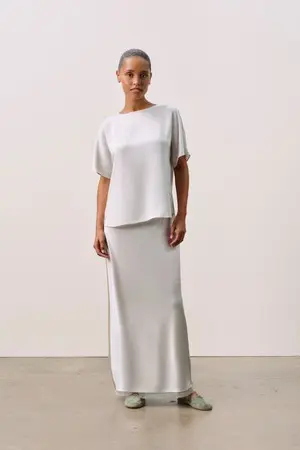 Naked Cashmere Penny Silk Tee - Marble