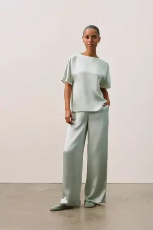 Naked Cashmere Robyn Silk Pant - Jadite