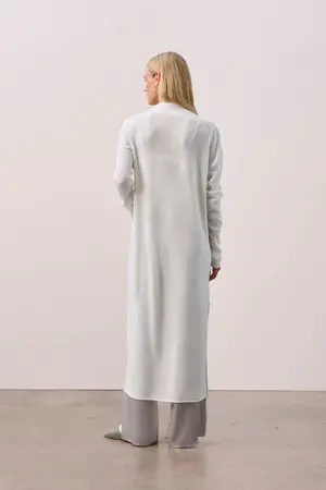 Naked Cashmere Longline Cashmere Cardigan - Ecru