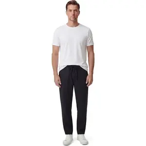 LORDS OF HARLECH Solid Linen Devon Pants - Black
