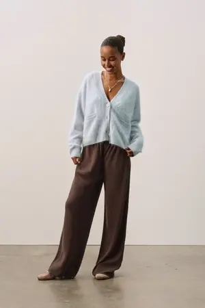 Naked Cashmere Michaela Brushed Cashmere Cardigan - Cloud
