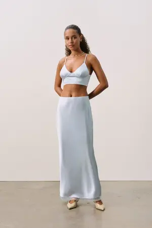 Naked Cashmere Sasha Silk Bralette - Cloud