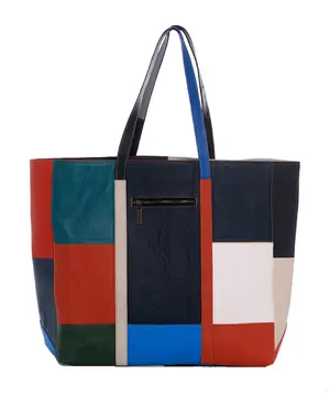 DAI MODA Grandé Patchwork Leather Tote
