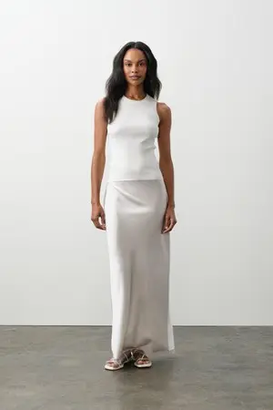 Naked Cashmere Silk Pull-on Skirt - Marble