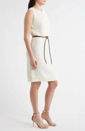 Donna Karan New York Bouclé Knit Sleeveless Sheath Dress