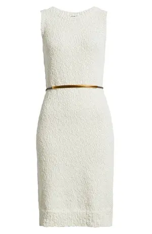 Donna Karan New York Bouclé Knit Sleeveless Sheath Dress