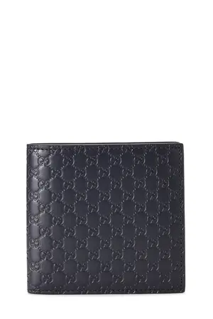 Gucci Microssima Bifold Wallet - Navy