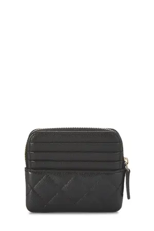 Chanel Caviar 'cc' Zip Card Holder