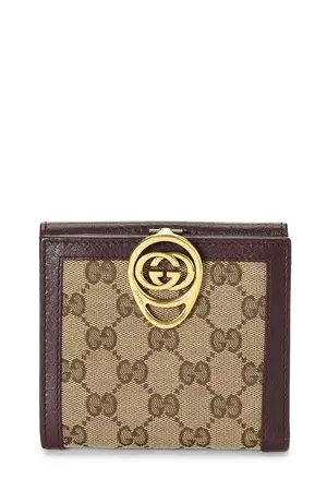 Gucci Original Gg Canvas Compact Wallet - Brown