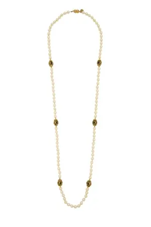 Chanel Faux Pearl Gripoix Necklace - Multi