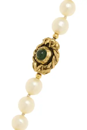 Chanel Faux Pearl Gripoix Necklace