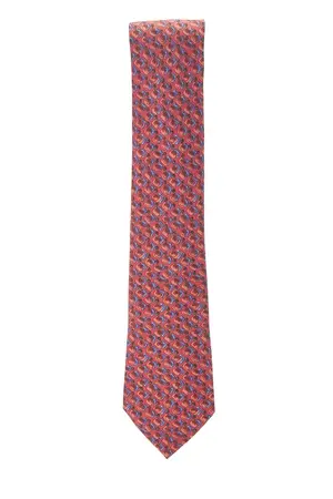 Hermès Hermès Printed Neck Tie Red