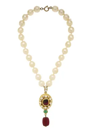 Chanel Gripoix Pendant Necklace - Multi