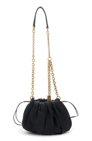 Chloé Pleated Drawstring Crossbody Bag - Black