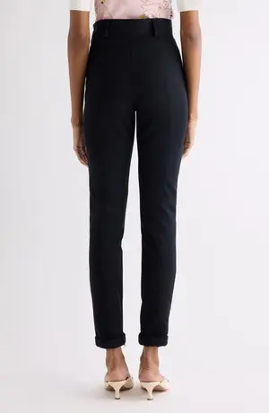 Chloé High Waisted Tricotine Pants - Black