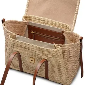 RADLEY The Chancery Raffia Flapover Woven Shoulder Bag