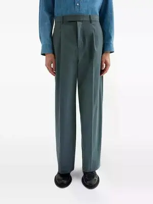 JIL SANDER Tailored Cotton Trousers - Blue