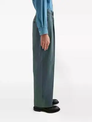 JIL SANDER Tailored Cotton Trousers - Blue