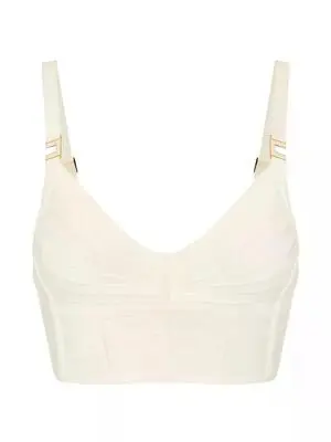 Elisabetta Franchi Ribbing Metal Tank Top