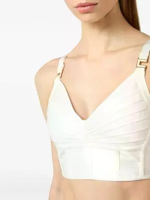 Elisabetta Franchi Ribbing Metal Tank Top