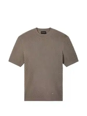 Emporio Armani Logo-appliqué T-shirt - Brown