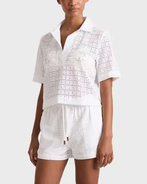Vilebrequin Geometric Broderie Anglaise Shorts