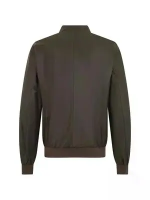 MOORER Leather Zip-up Bomber Jacket