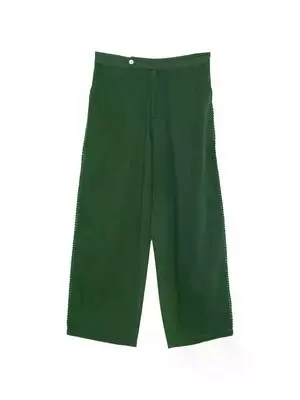 BAZISZT Basziszt Corniche Pom-pom Trim Trousers - Green