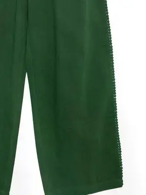 BAZISZT Basziszt Corniche Pom-pom Trim Trousers - Green