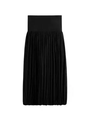 TOTEME Gathered Midi Skirt - Black