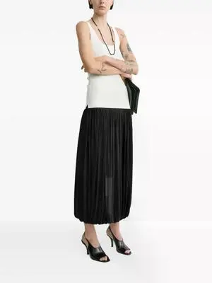 TOTEME Gathered Midi Skirt - Black