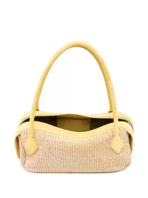 MINOBOSSI Small Anna Woven Shoulder Bag - Neutrals