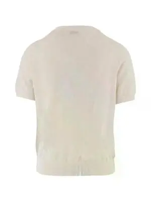 Burberry Tarot Panel Wool Silk Top - Neutrals