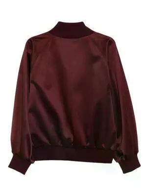 Cynthia Rowley Satin Bomber Jacket - Red