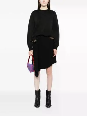 Cynthia Rowley Metallic Crew-neck Sweater - Black