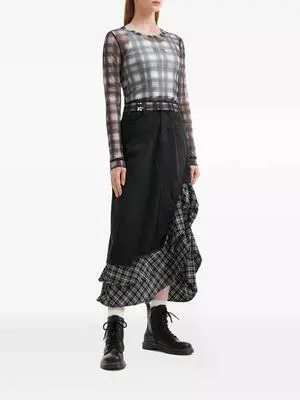 Izzue Tartan Ruffled Skirt