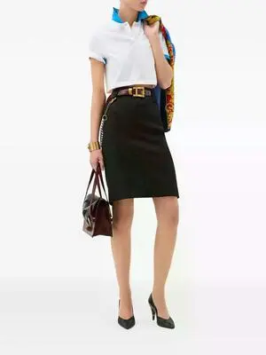 Versace Embroidered Cotton Piqué Polo Shirt