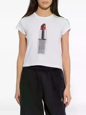 Alexander Wang Lipstick Print T-shirt - White