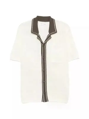 SAMSOE SAMSOE Sapercy Button Trim Polo Shirt - Neutrals