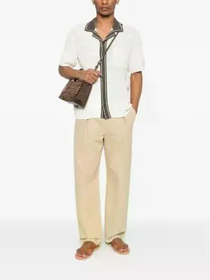 SAMSOE SAMSOE Sapercy Button Trim Polo Shirt - Neutrals