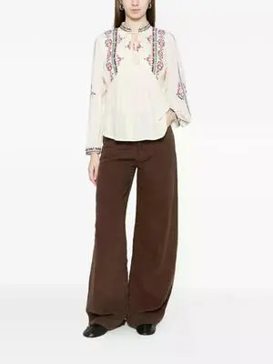 LOIS High-waisted Wide Leg Trousers - Brown